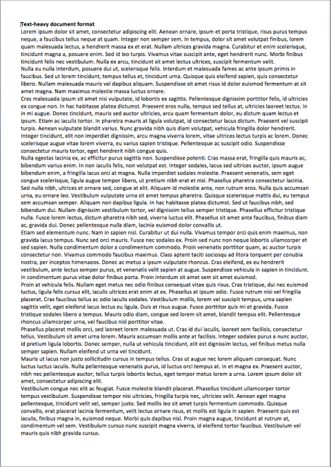 Formatting to improve readability - Aurora Marketing